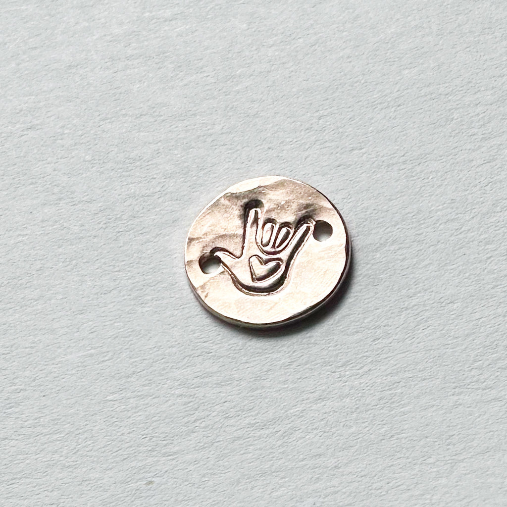 ASL I Love You Connector – Silver Anchor Designs